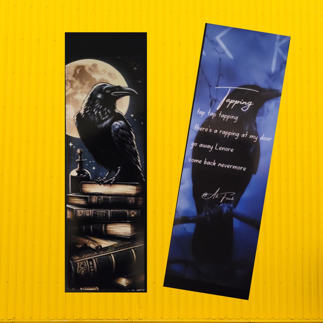 Custom Bookmarks | Raven | Original Bookmarks | Poetry | Edgar Allen ...