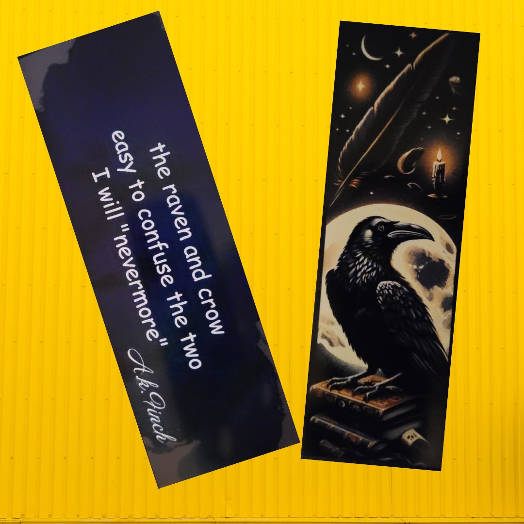 Custom Bookmarks | Raven | Original Bookmarks | Poetry | Edgar Allen ...