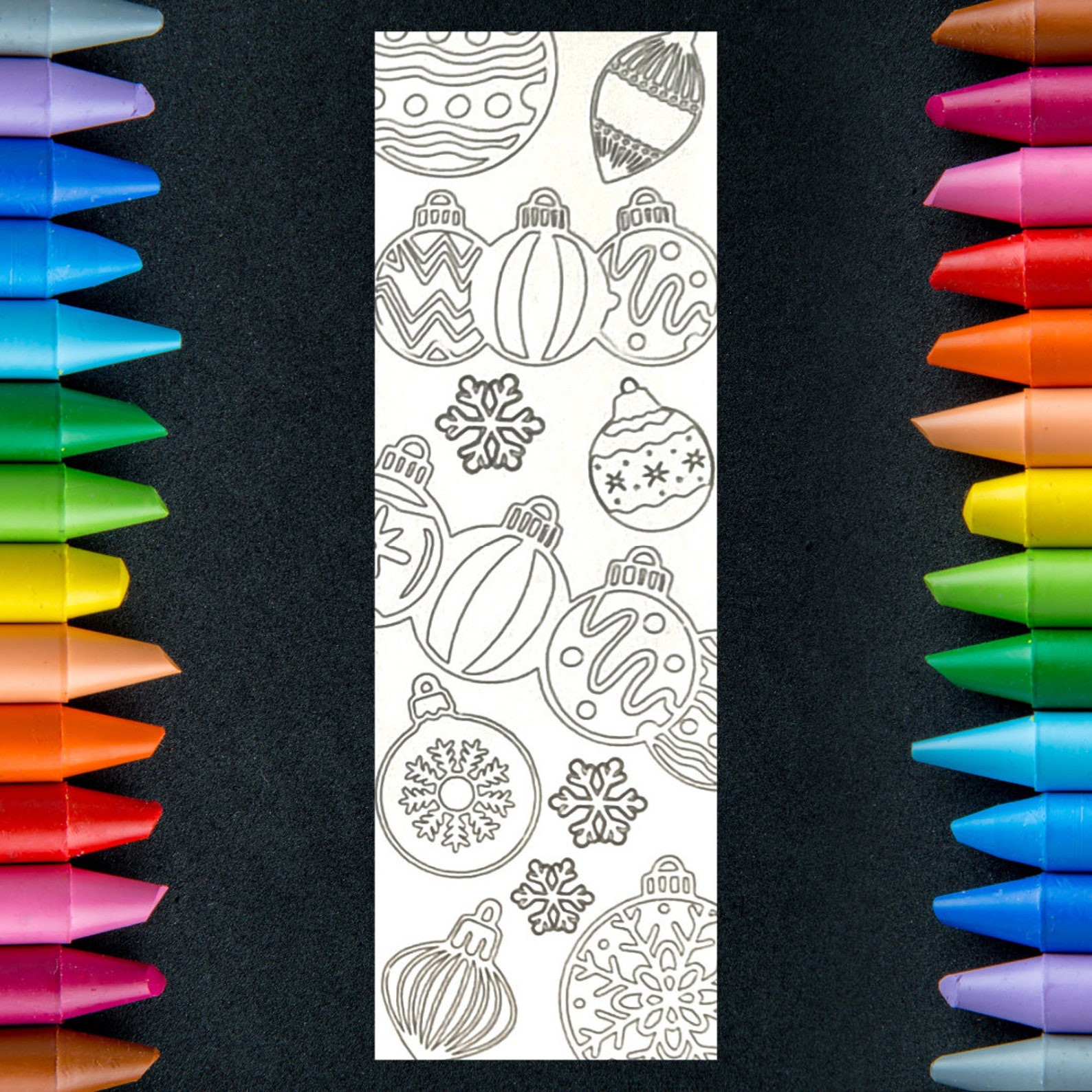 Custom Christmas Coloring Bookmarks | Coloring Therapy | Party Favors ...