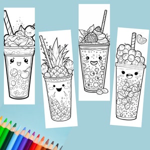 Boba Coloring Custom Bookmarks - Etsy