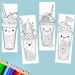 Boba Coloring Custom Bookmarks - Etsy