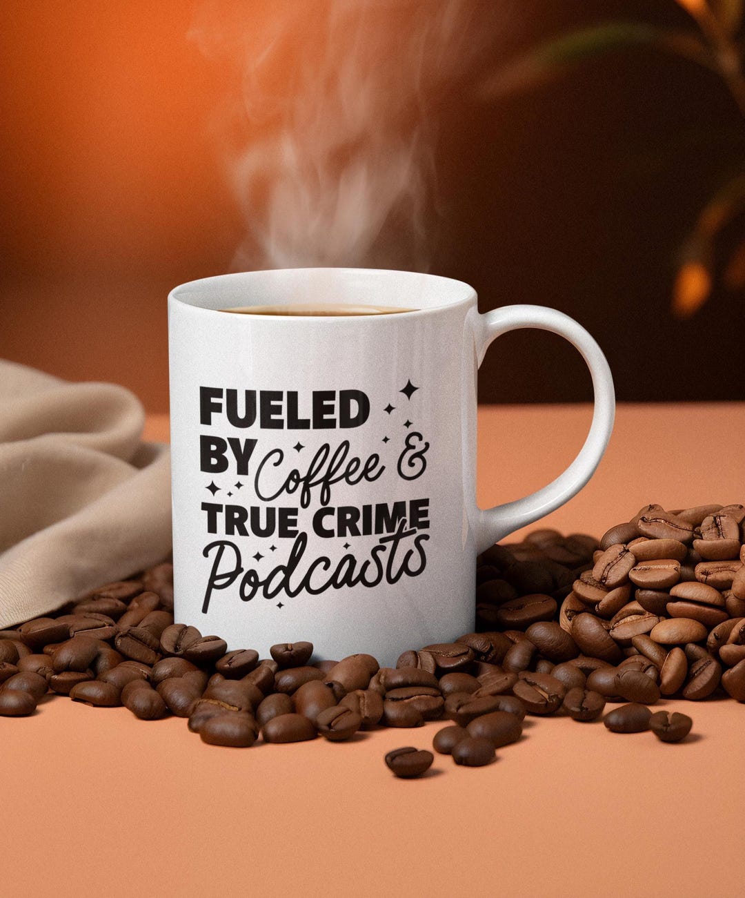 Fueled by Coffee & True Crime Podcasts Mug – Funny True Crime Gift for ...