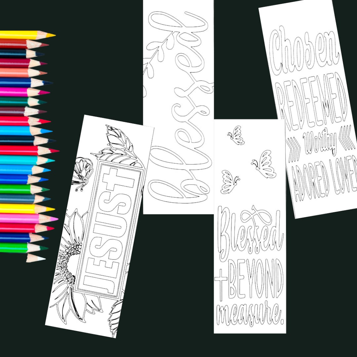 Custom Christian Coloring Bookmarks | Coloring Bookmarks | Religious ...