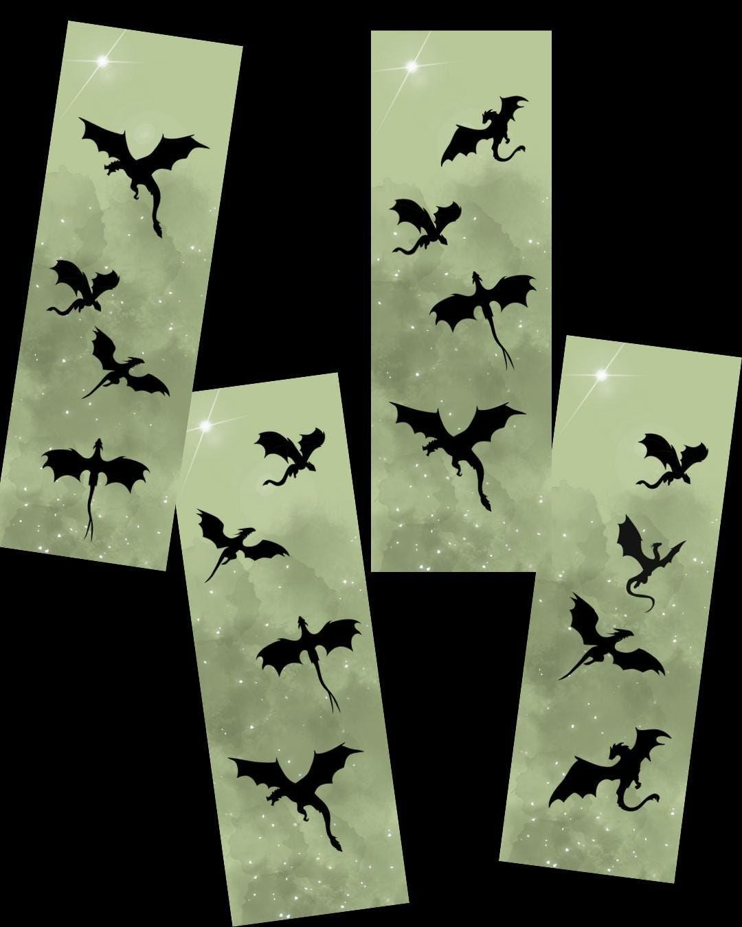 Original Dragon Bookmarks Mythical Fantasy Bookmarks Gift Idea Custom ...