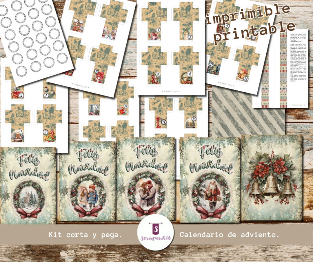 CUT AND PASTE Advent Calendar Kit - Etsy
