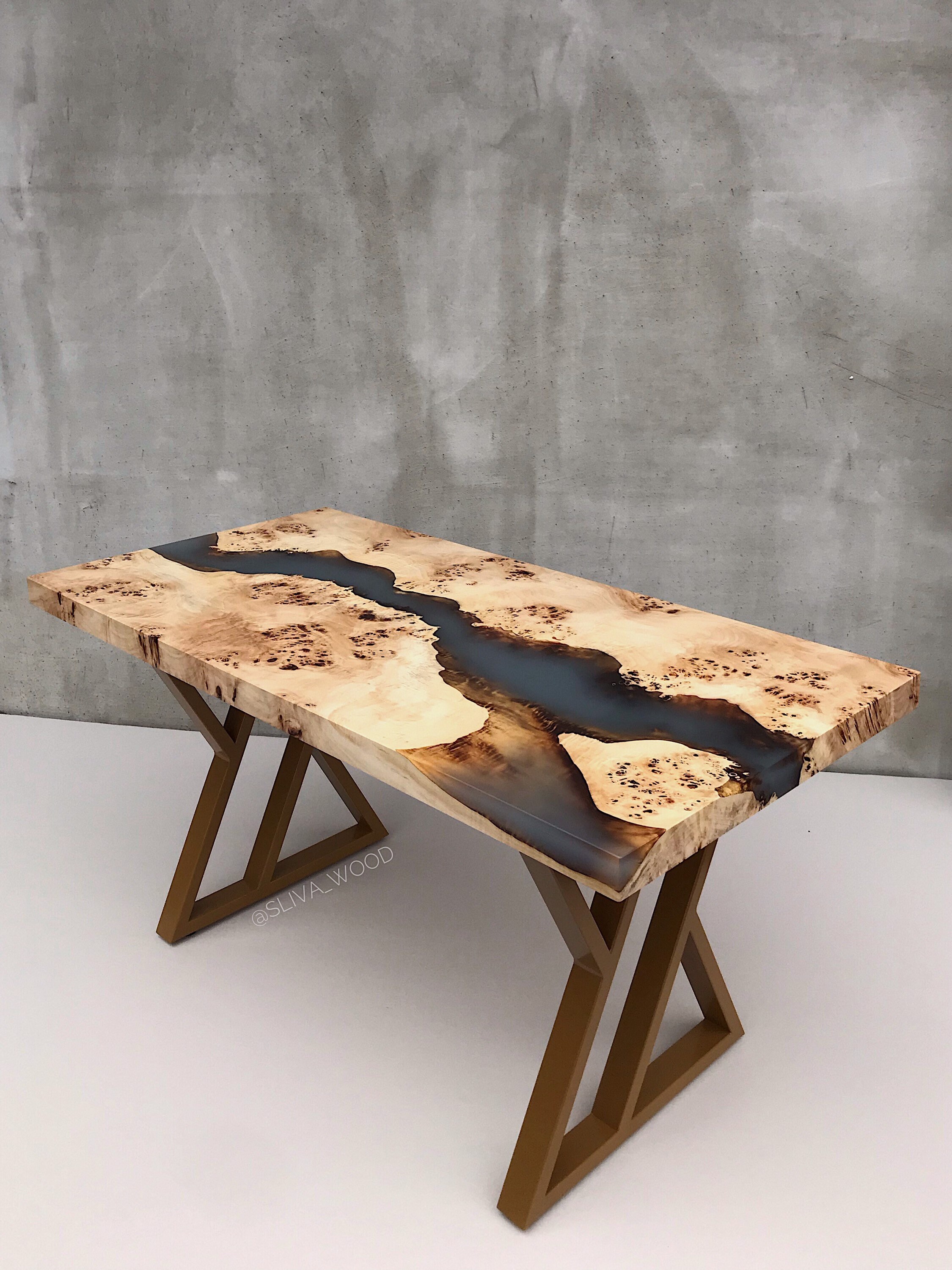 TO ORDER. dining burl poplar table. burl poplar table with | Etsy