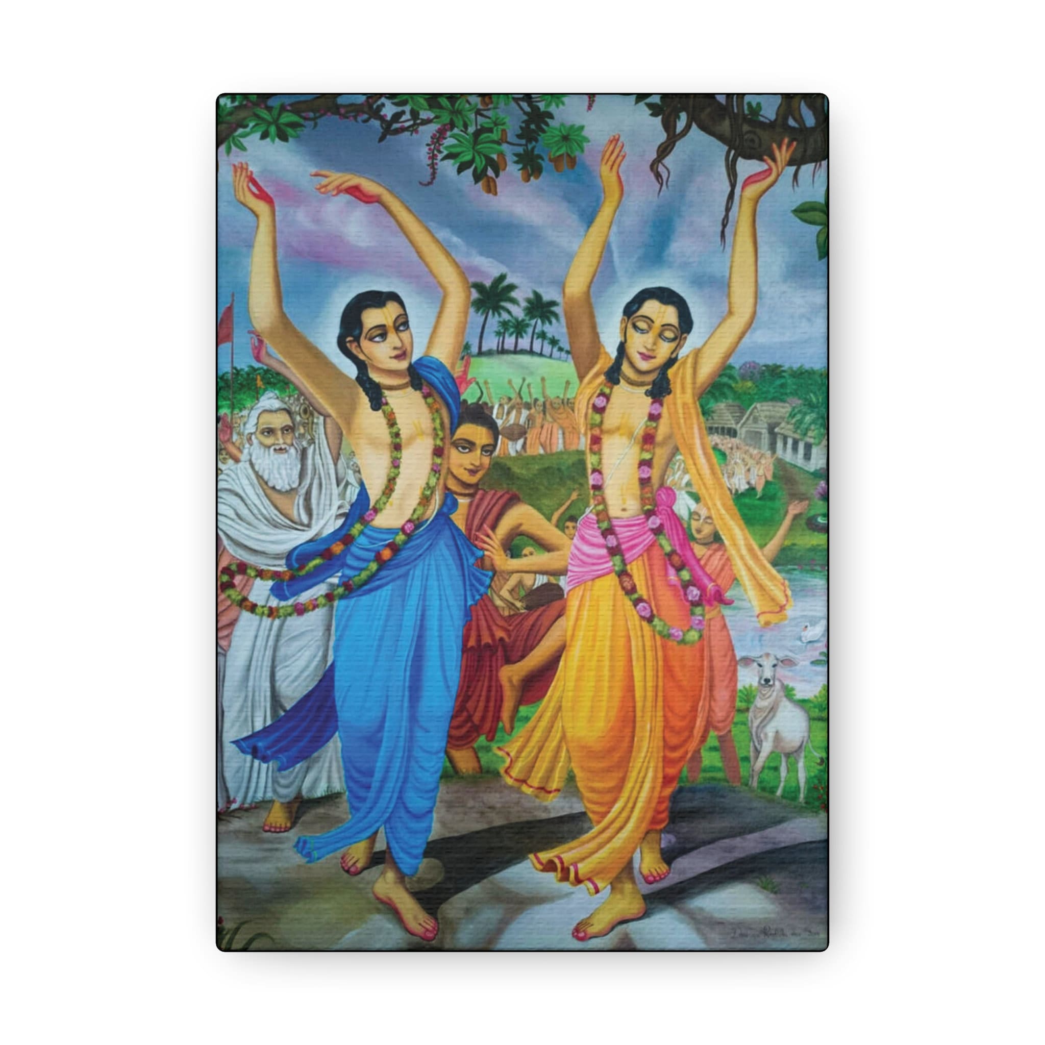 Gaura Nitai Harinama Sankirtana Canvas Gallery Wrap Nitai Gauranga Sri Chaitanya Mahaprabhu ...