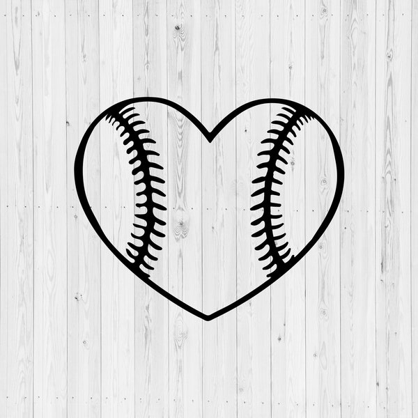 Baseball Heart - Etsy
