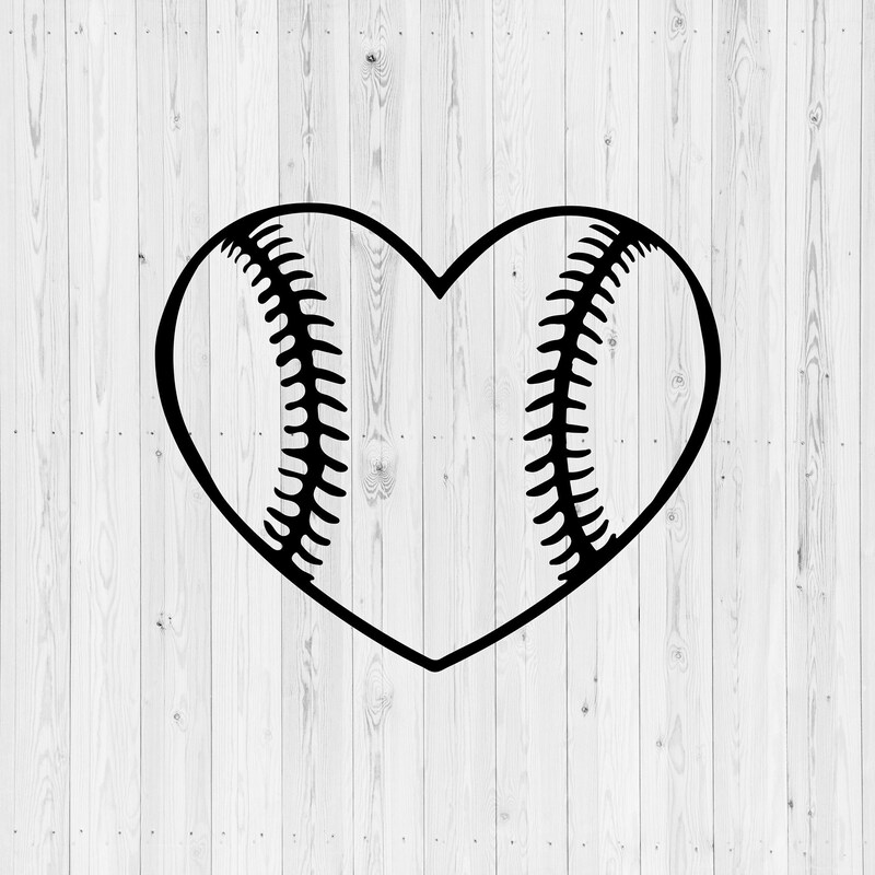 Baseball Heart - Etsy