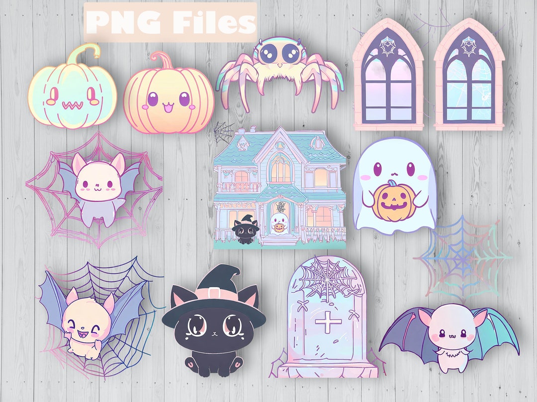 Cute Pastel Halloween PNG Clipart | Pastel Goth Clipart | Spooky PNG ...