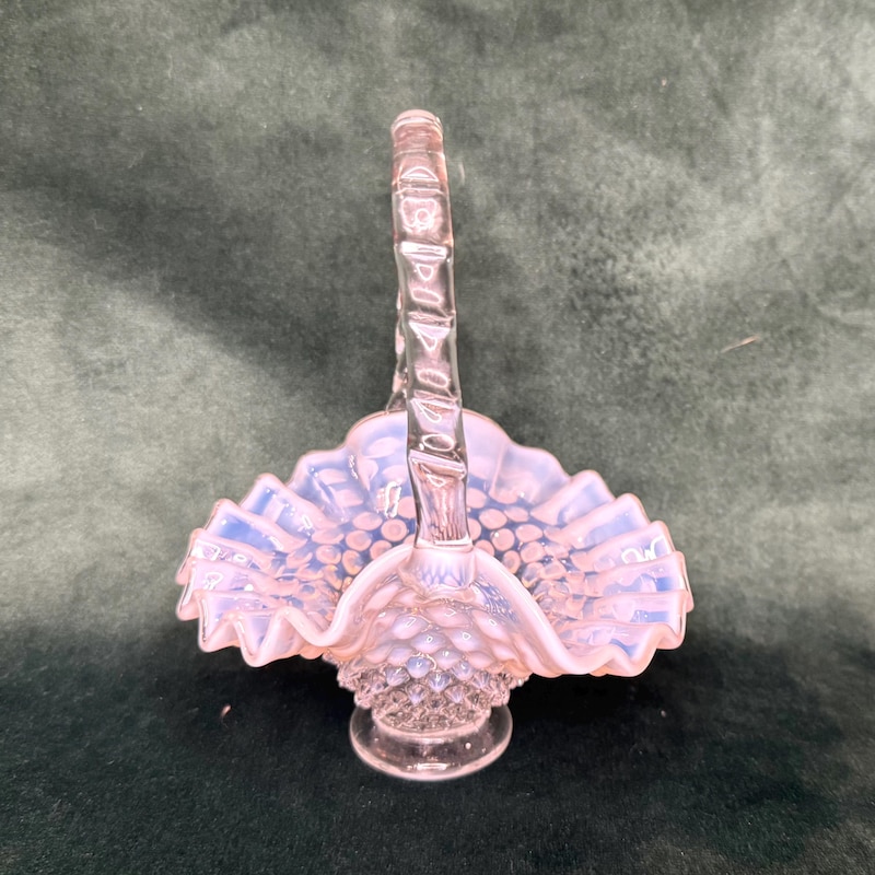 Fenton Glass Small Basket - Etsy