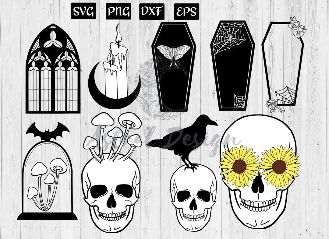 Gothic SVG Bundle | Cut Files for Cricut | Cathedral Window | Coffin ...