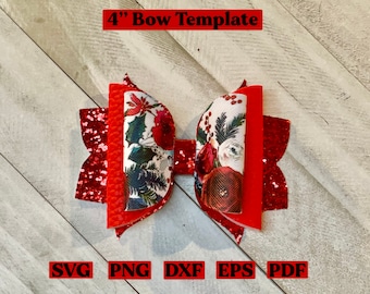 Double Loop Bow Template SVG Digital Cut Files for Cricut | Etsy