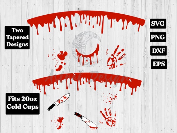 Blood Drips Cup Wrap SVG True Crime Bloody SVG for 20oz Cold | Etsy