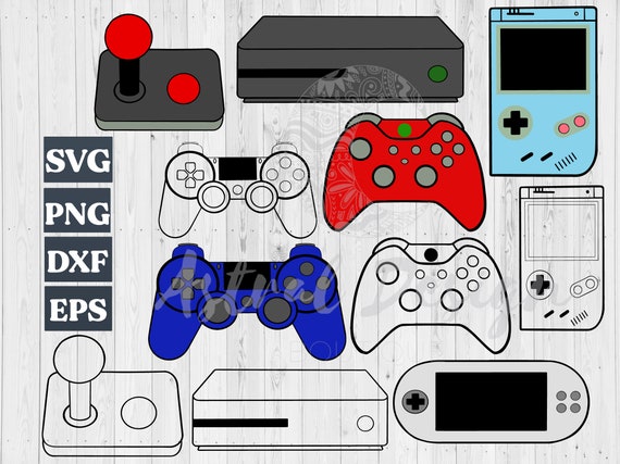 Video Game Controller Console SVG Bundle Cut Files for | Etsy UK
