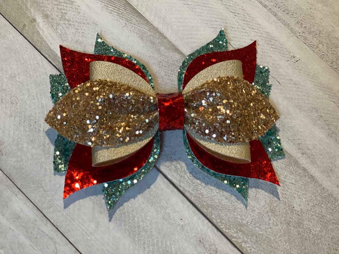 Christmas Bow SVG Template 4''| Flower Bow SVG Template | Cut Files for ...