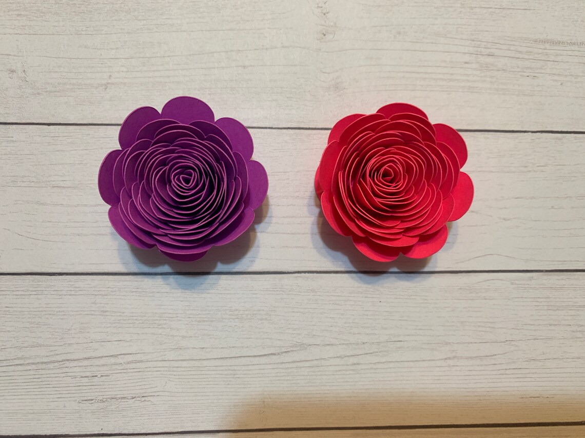 Rolled Paper Rose SVG Digital Download for Cricut, Silhouette| Image ...