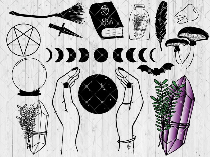Witch SVG Bundle Digital Download Cut Files for Cricut | Etsy