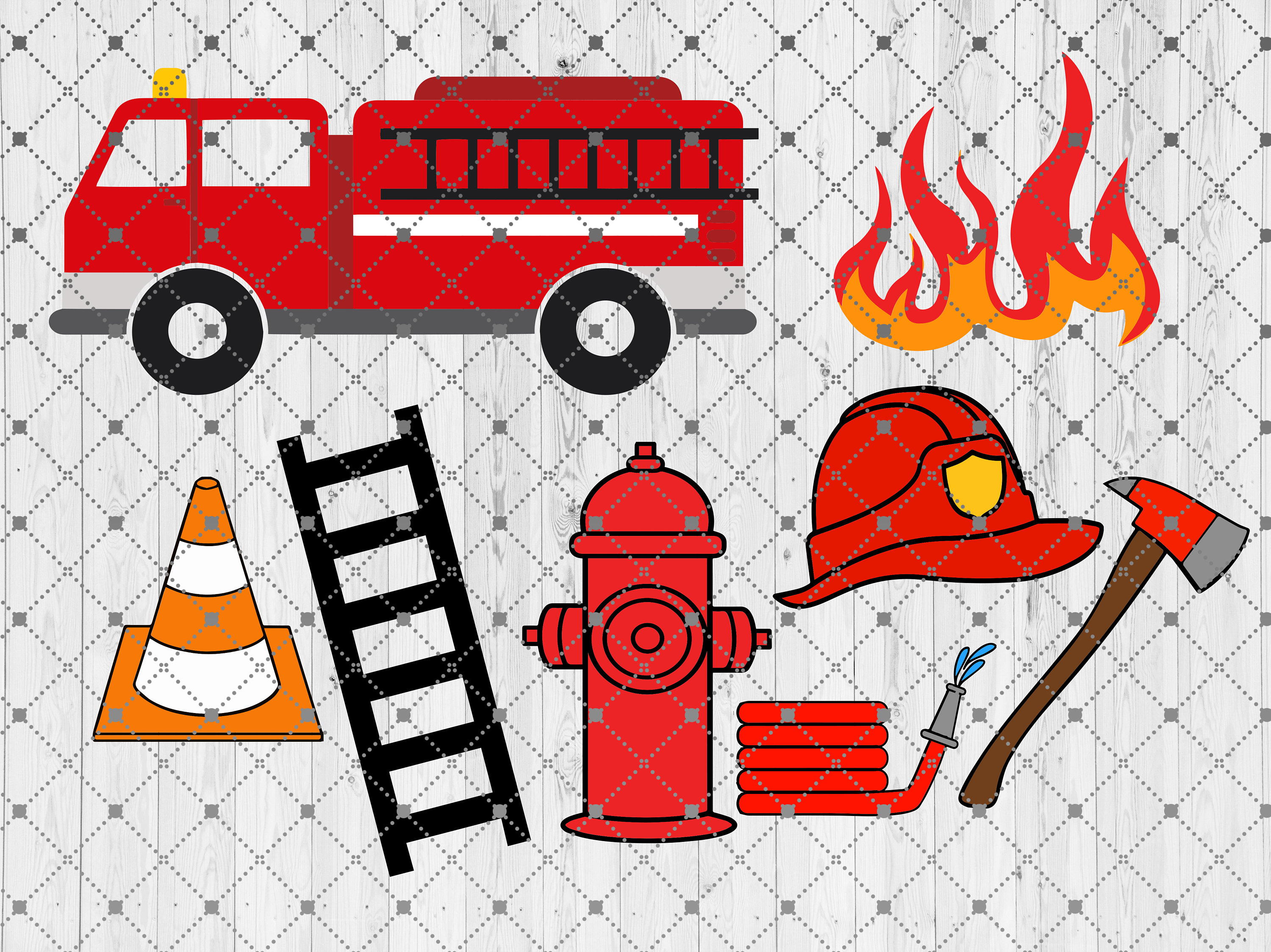 Fireman Tools Clipart