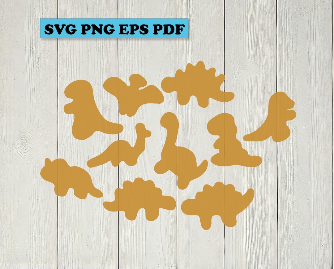 Dino Nuggets SVG PNG Cut Files for Cricut | Dinosaur Chicken Nuggets ...