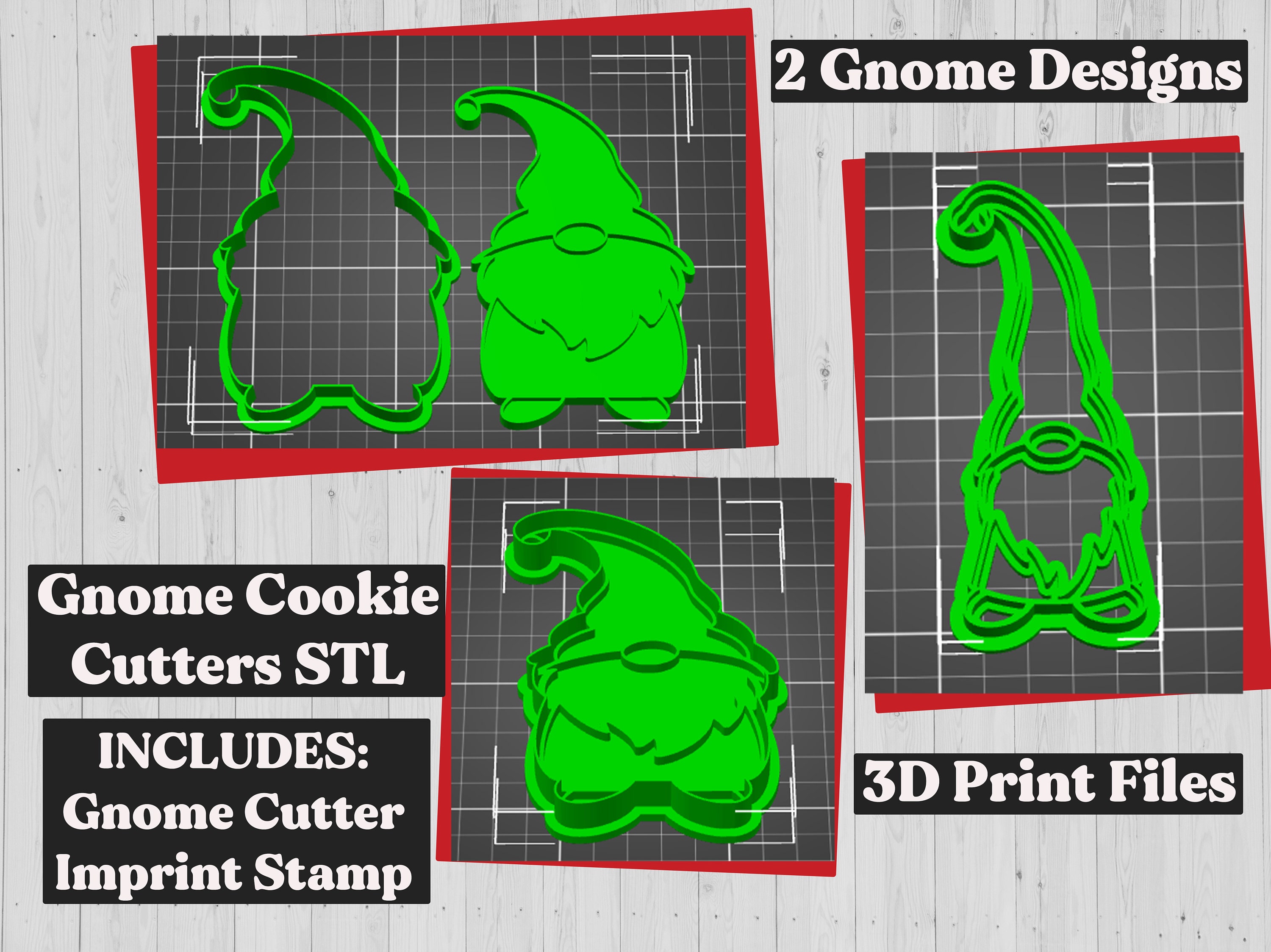 Christmas Gnome Cookie Cutter STL 3D Print Files Christmas - Etsy UK