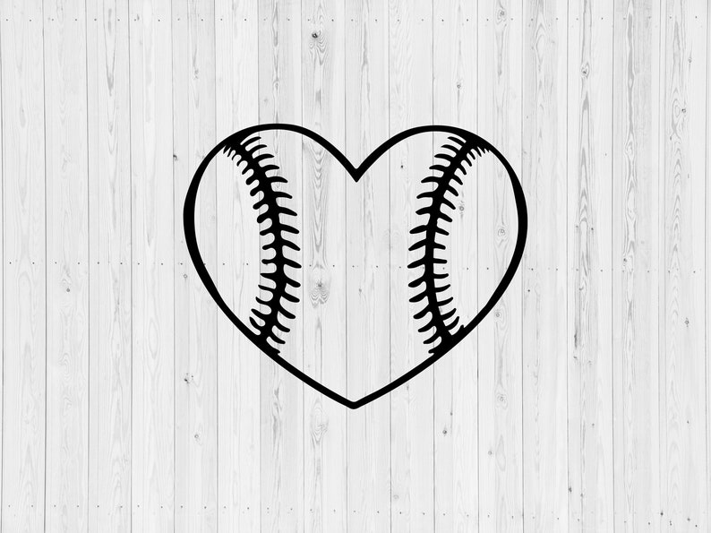Baseball Heart Shaped SVG Digital Download Cut File Cricut - Etsy