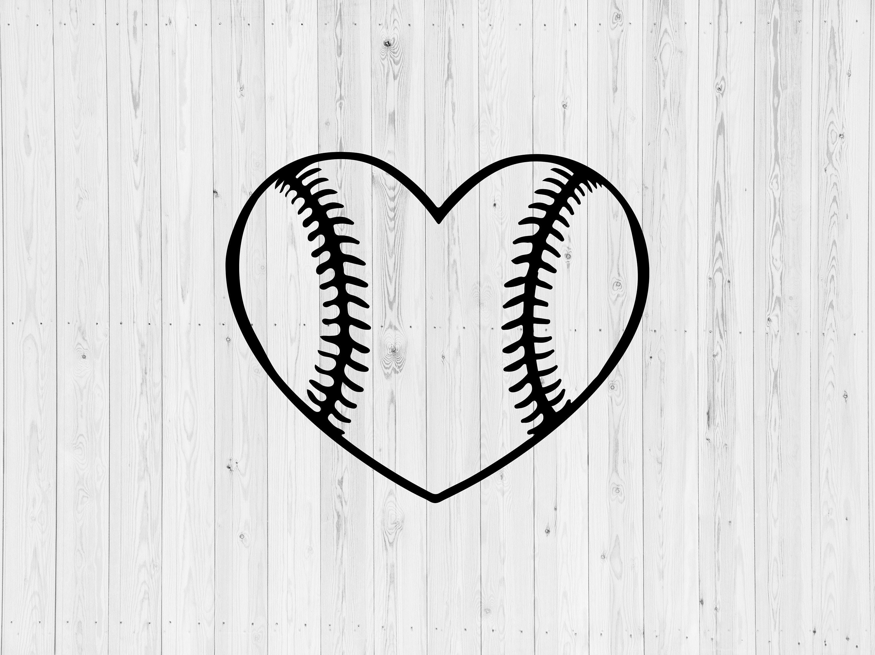 Clip Art Baseball Heart