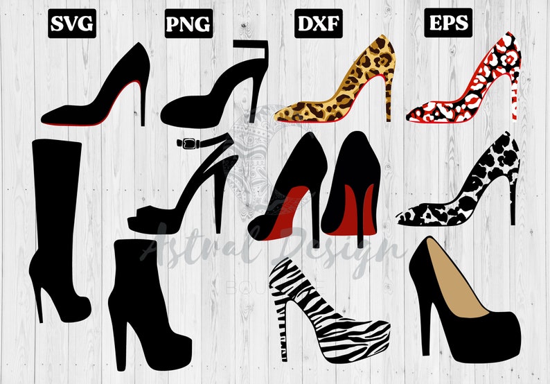 High Heels Shoes Boots SVG Bundle Digital Download| Cut Files for ...
