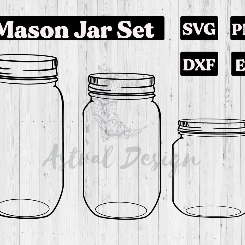 Mason Jar Clipart - Etsy