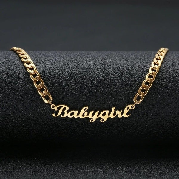 Name Plate Necklace - Etsy