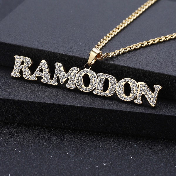 Iced Out Name Necklace - Etsy