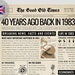 Back in 1983 UK 40th Birthday Gift for Women or Men 1983 Newspaper Sign ...