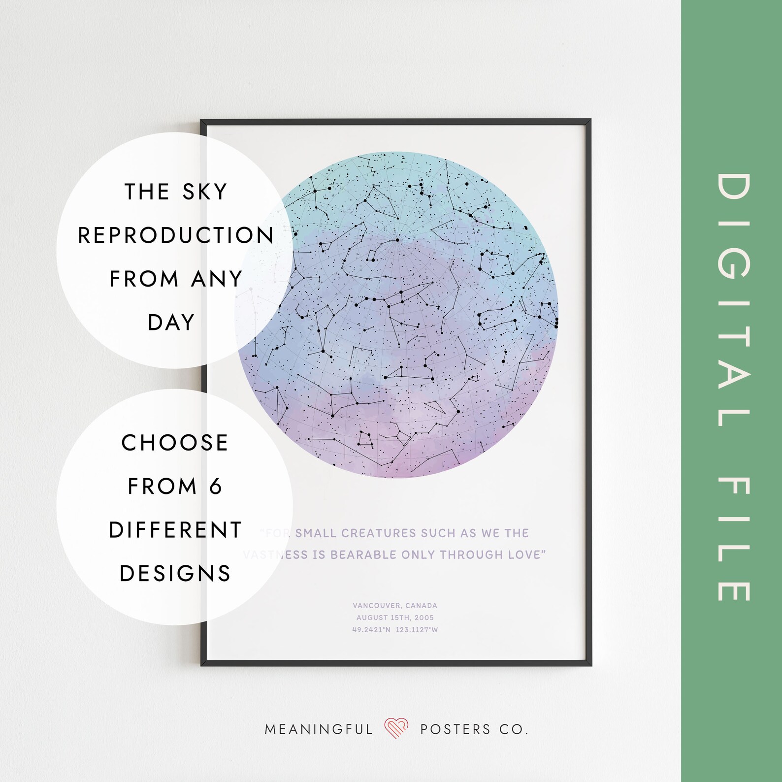 Custom Star Map Personalized Star Map Constellation Chart - Etsy