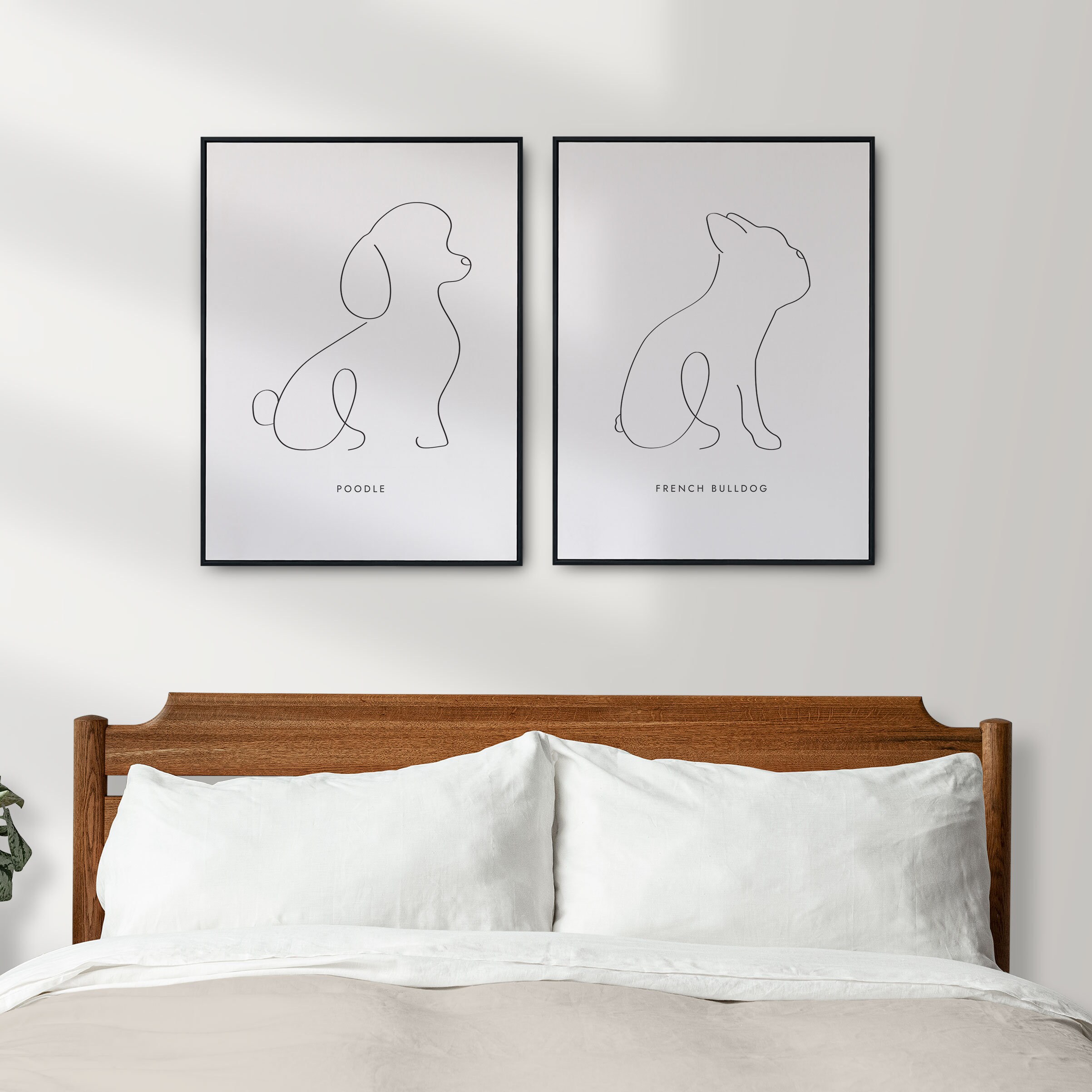 Custom Dog Line Art Poster, Personalized Pet Portrait - Etsy