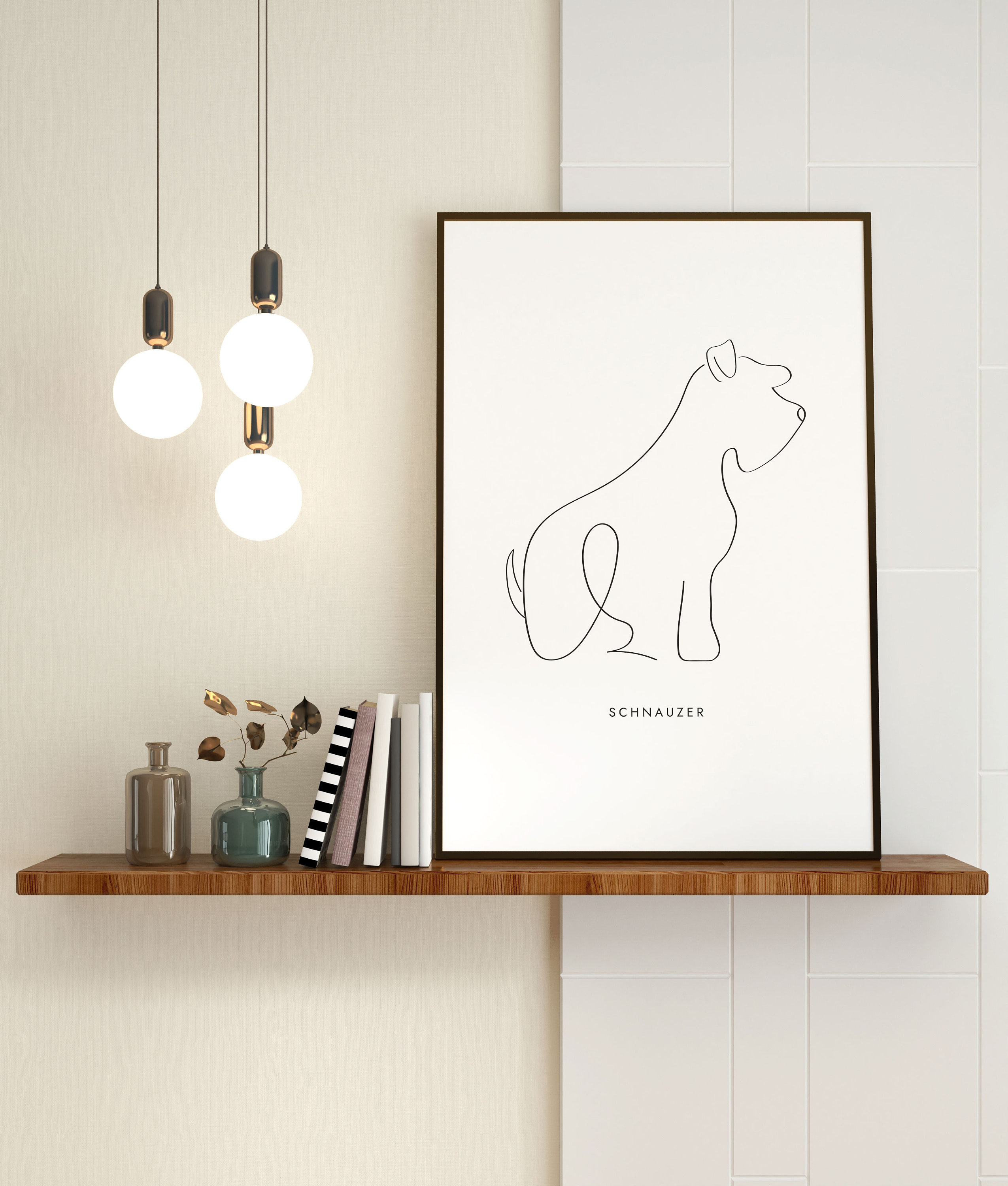 Custom Dog Line Art Poster, Personalized Pet Portrait - Etsy
