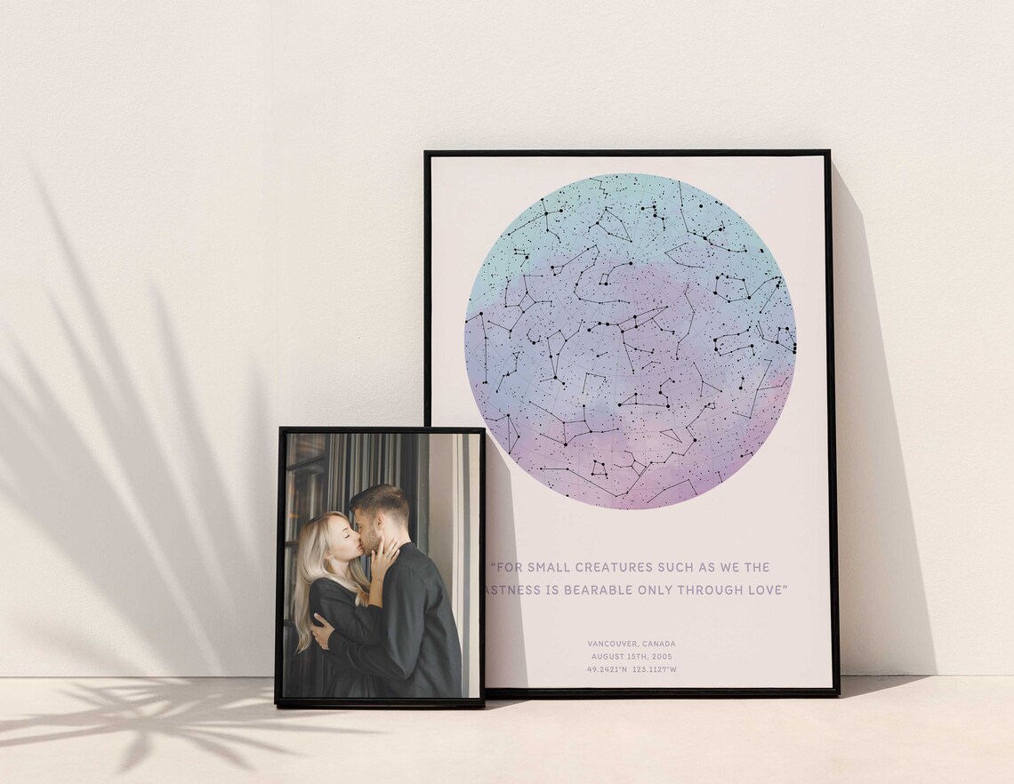 Personalized Star Map Custom Star Map Printable Night Sky - Etsy