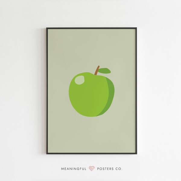 Apple Print - Etsy