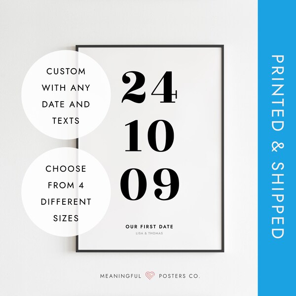 Birth Date Print - Etsy