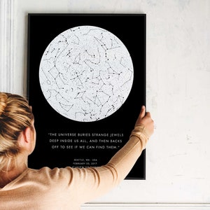 Personalized Star Map, Custom Star Map Printable, Night Sky Poster ...