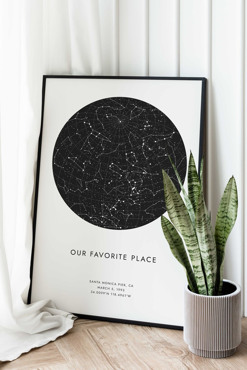 Personalized Star Map Custom Star Map Printable Night Sky - Etsy