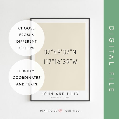 Minimalist Coordinates Print Custom GPS Coordinates Location - Etsy Minimalist Coordinates Print Custom GPS Coordinates Location - Etsy