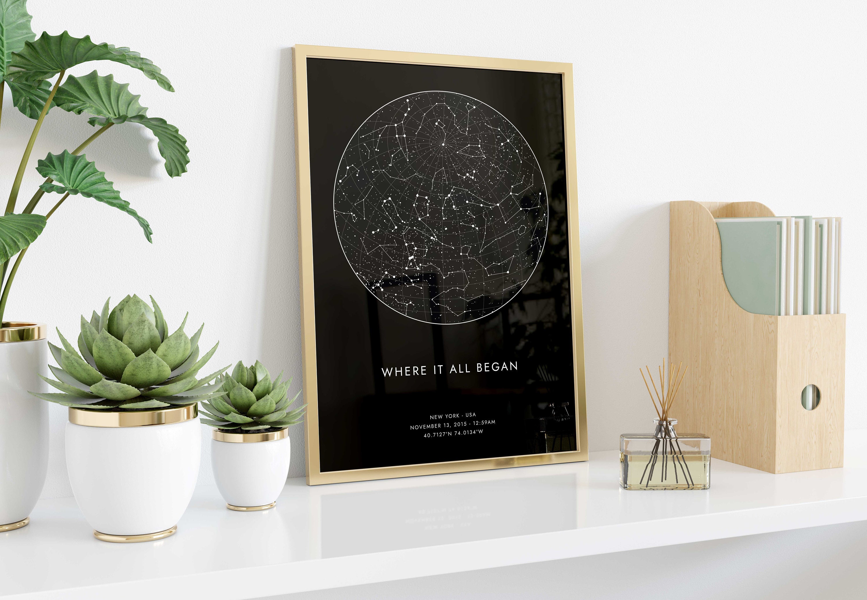 Personalized Star Map Custom Star Map Printable Night Sky - Etsy