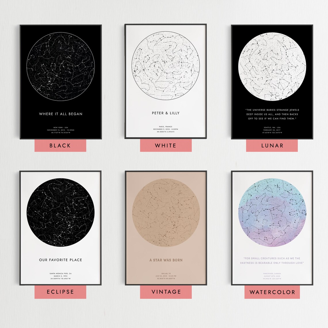 Personalized Star Map Custom Star Map Printable Night Sky - Etsy