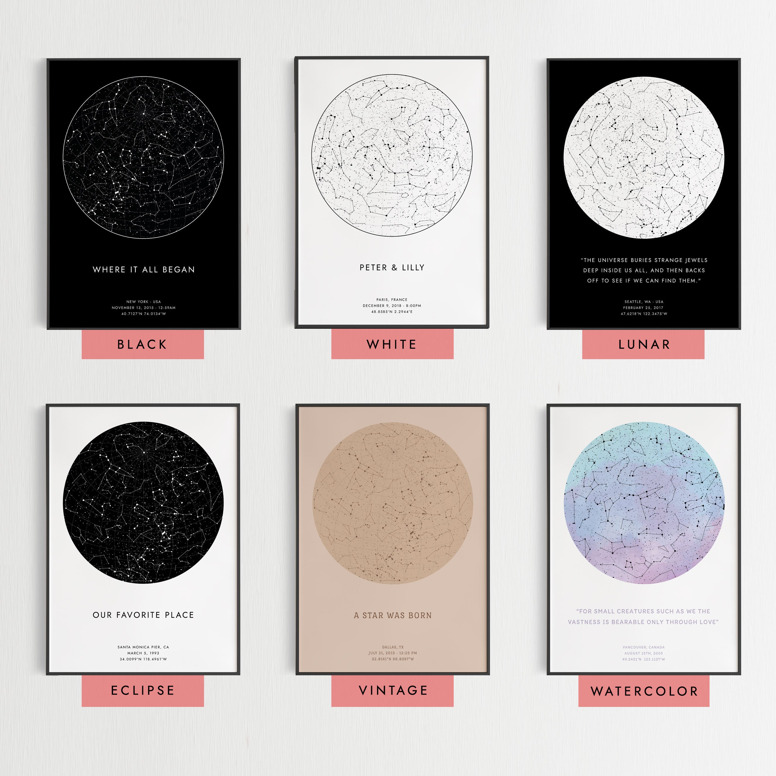 Personalized Star Map Custom Star Map Printable Night Sky - Etsy