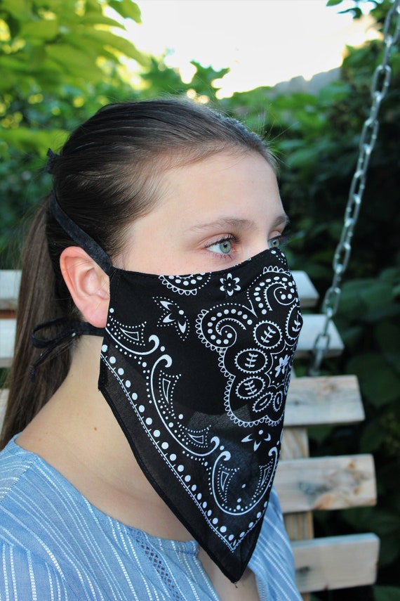 Style 3. Bold Colors. Unisex Bandana Face Mask With Filter | Etsy