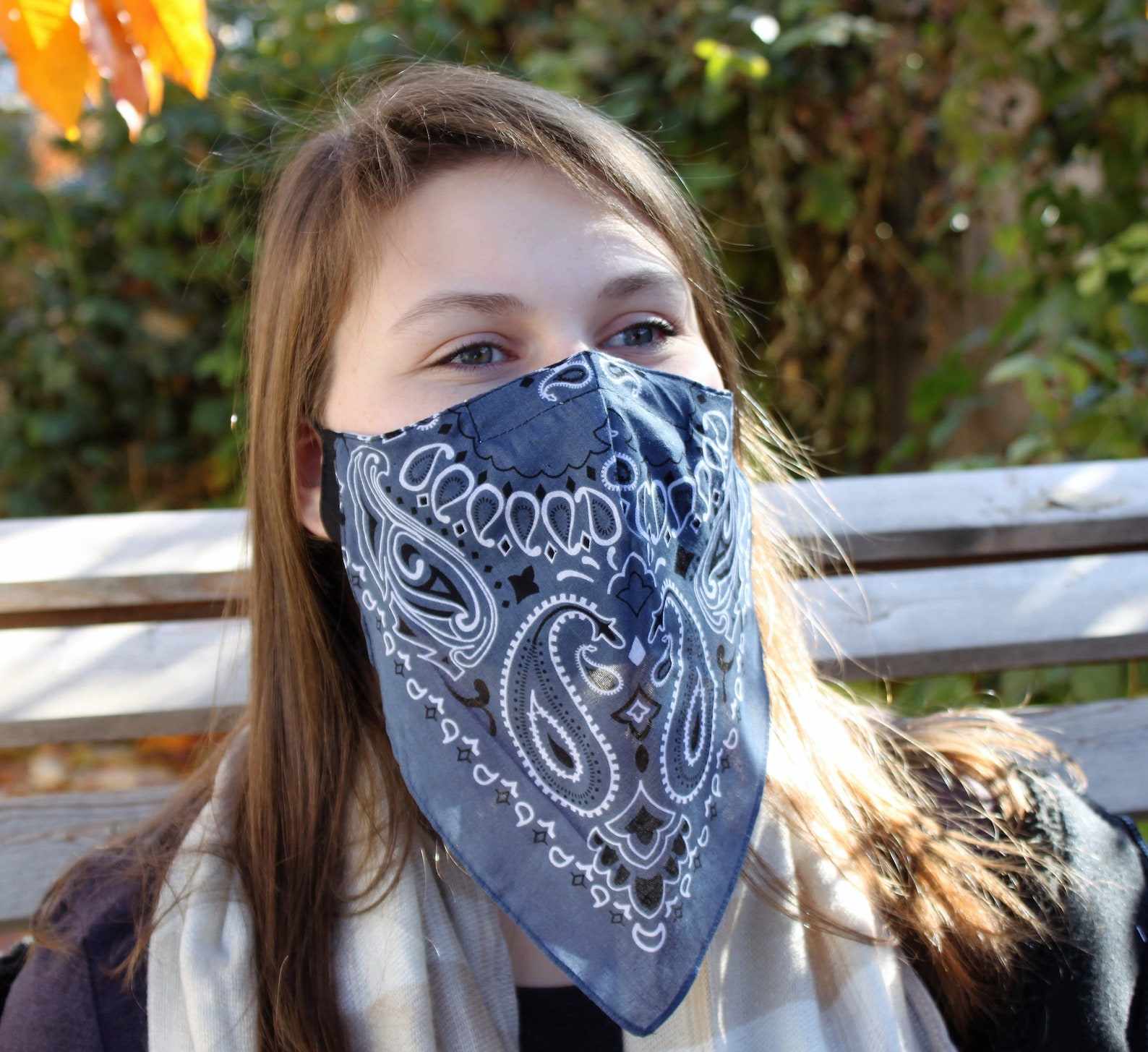 Style 3. Bold Colors. Unisex Bandana Face Mask With Filter - Etsy