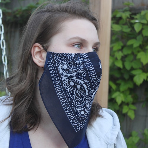 Style 3. Bold Colors. Unisex Bandana Face Mask With Filter - Etsy