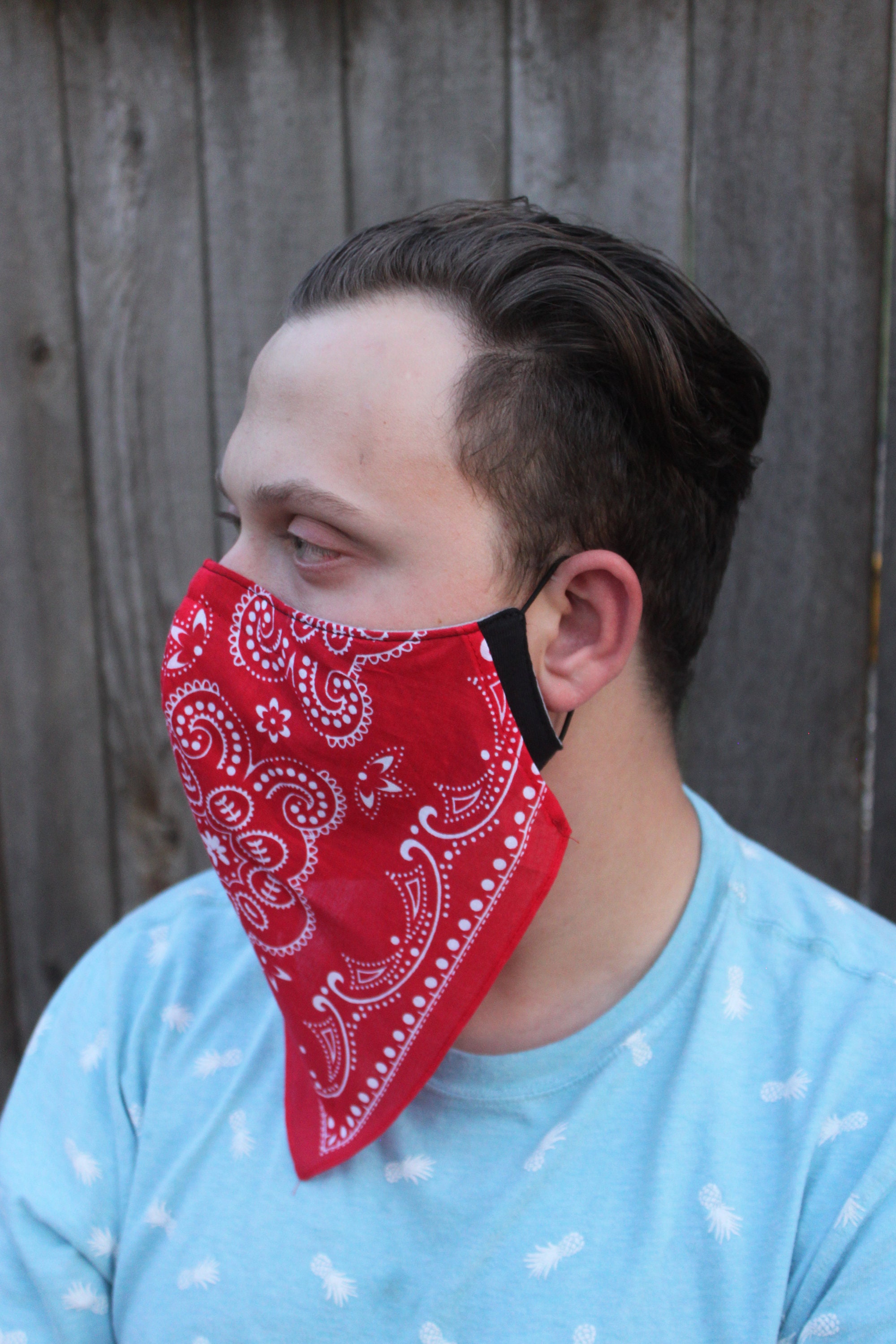 Style 1. Bold Colors. Unisex Bandana Face Mask With Filter - Etsy