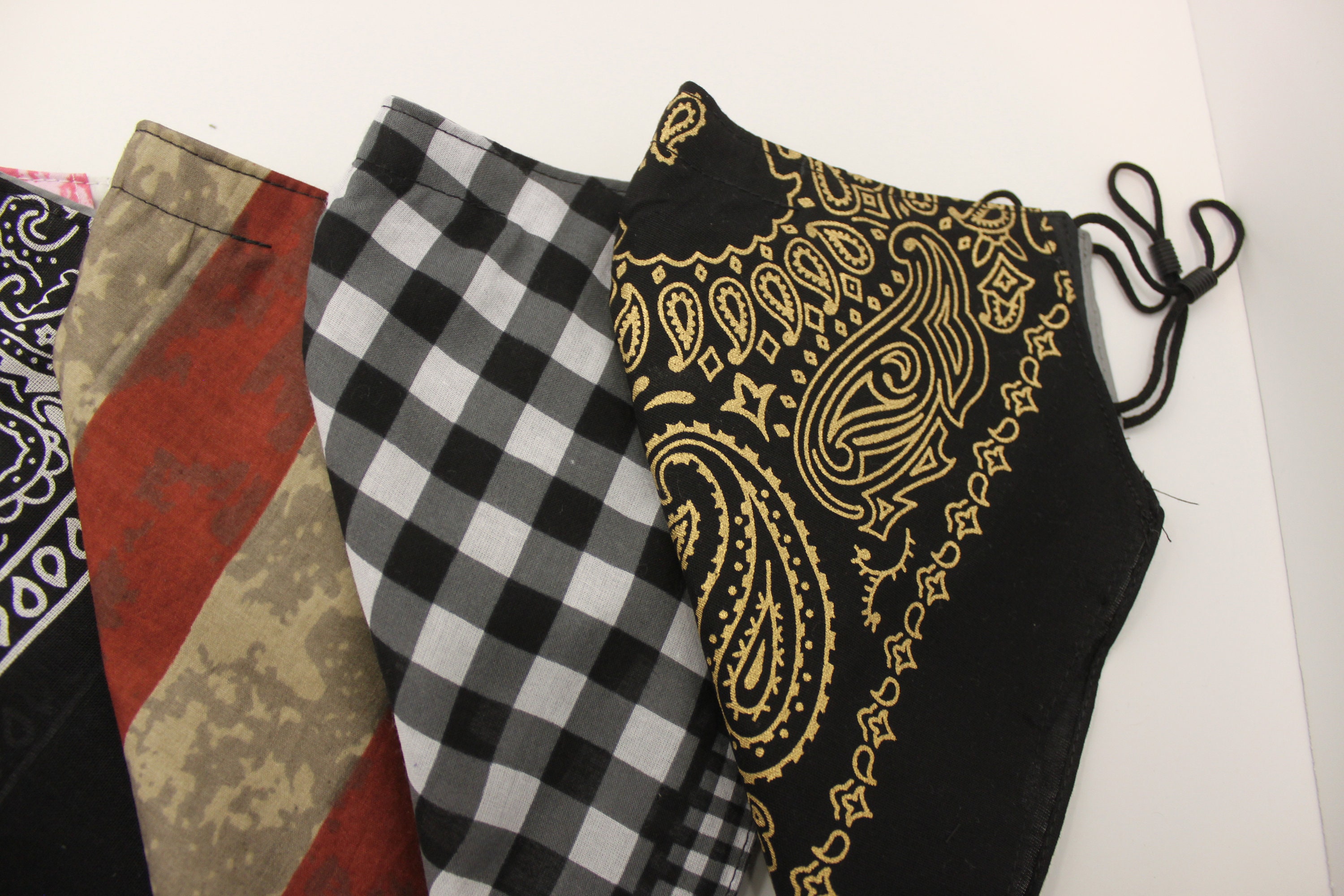 Style 1. Bold Colors. Unisex Bandana Face Mask With Filter - Etsy