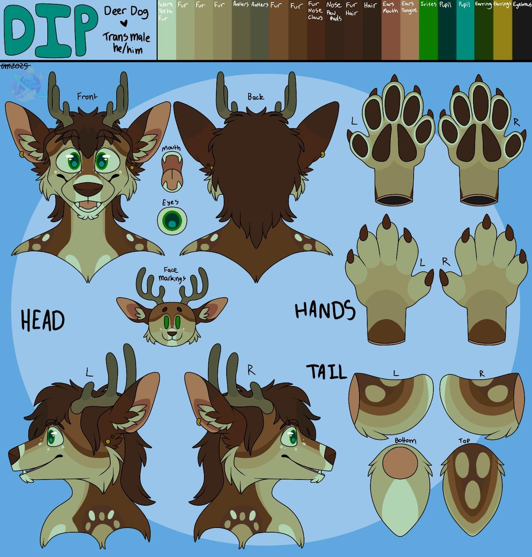 Mini Partial Fursuit Furry Ref Sheet - Etsy